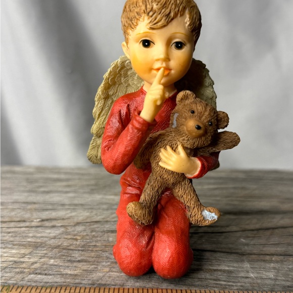 Other | Boy Angel With Red Pajamas Angel Figurine Boy By S Lordi For ...